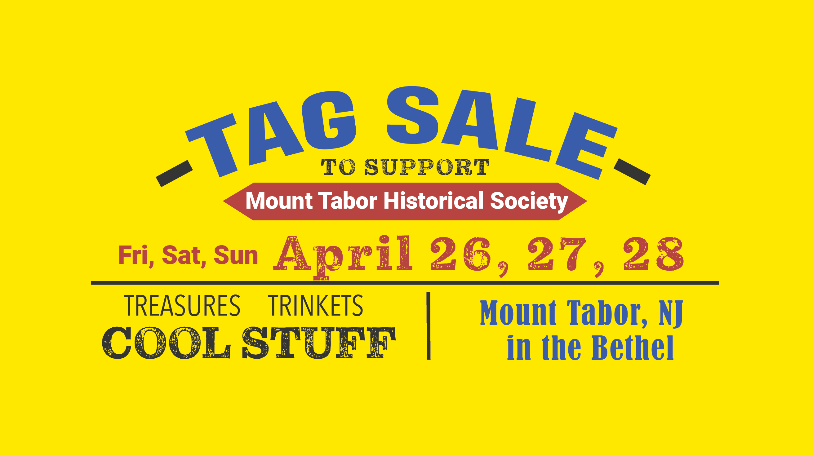 Annual Tag Sale 2024 – Mount Tabor Historical Society